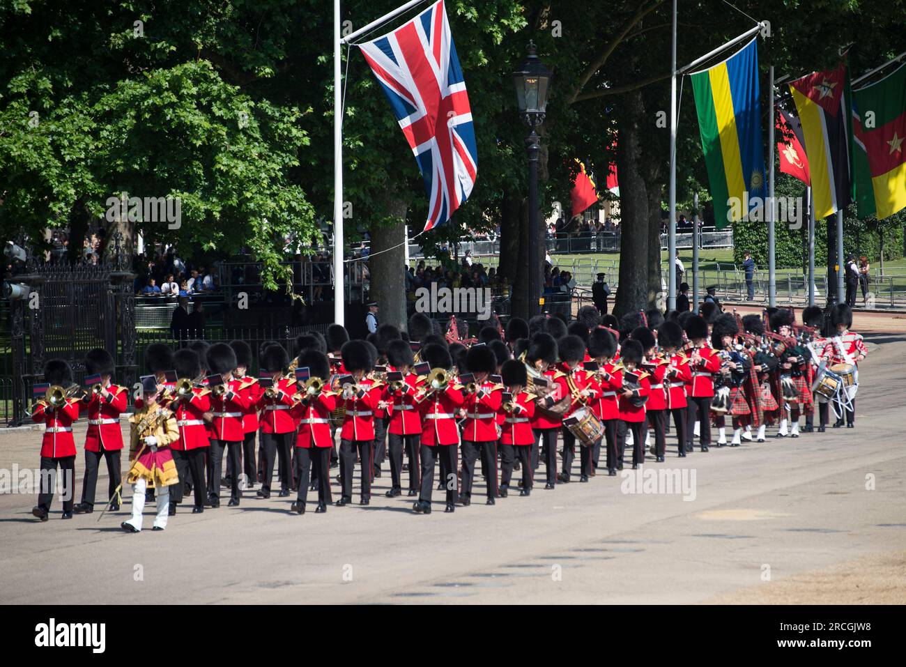 Marching band at Trooping The Colour 2017 Stock Photo - Alamy