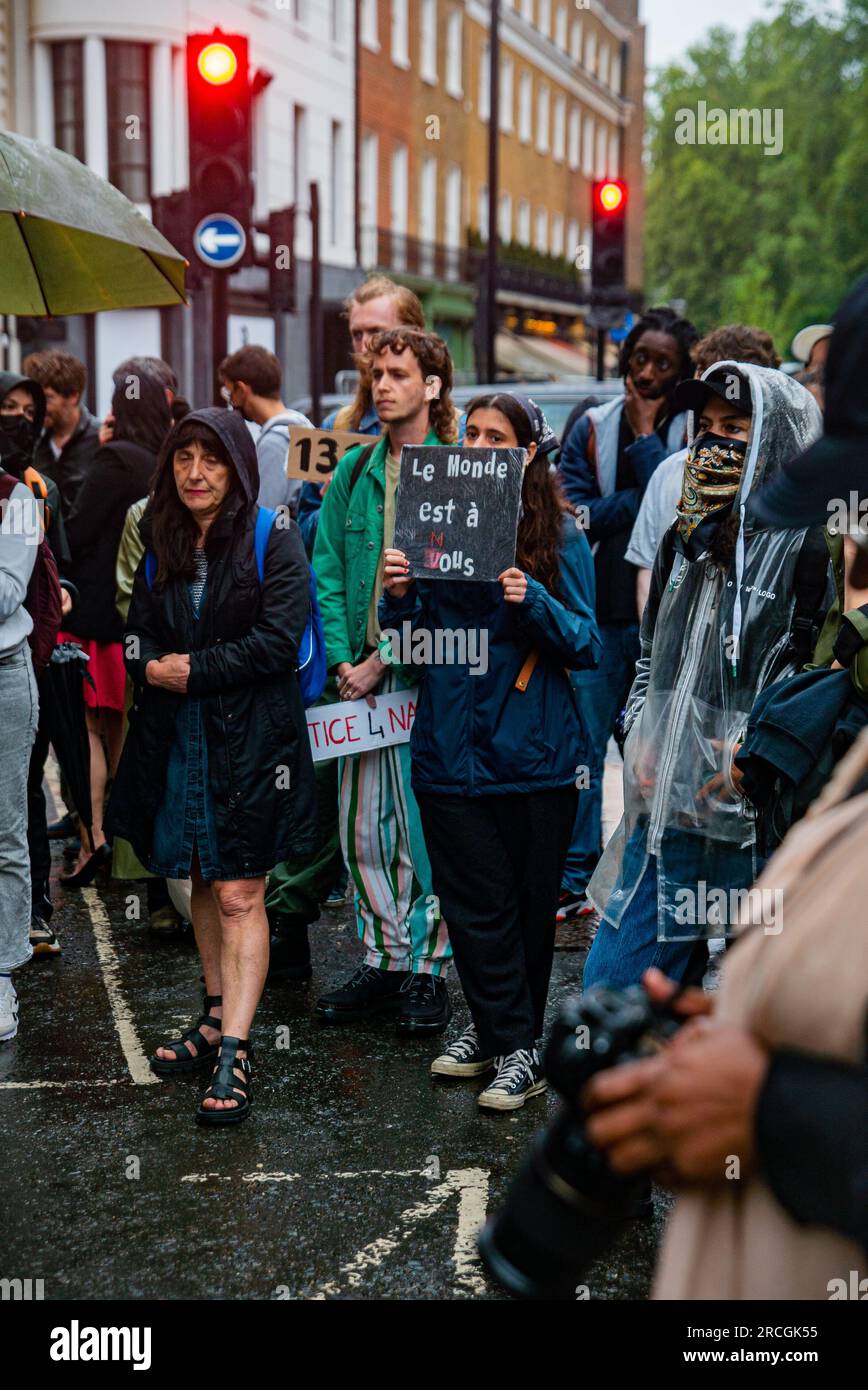 London, United Kingdom - July 14th 2023 Vigil for Nahel Merzouk outside ...