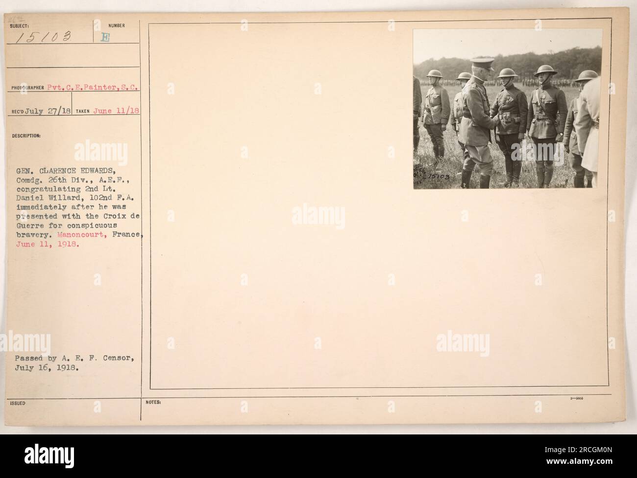 2nd lieutenant daniel willard hi-res stock photography and images - Alamy