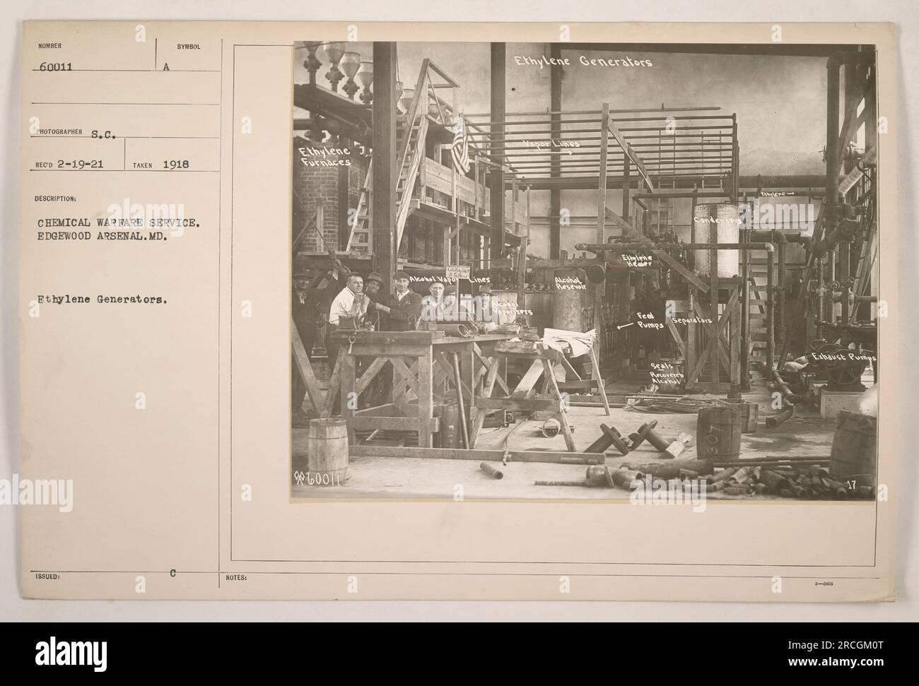 Ethylene generators at Edgewood Arsenal, MD, used by the Chemical ...