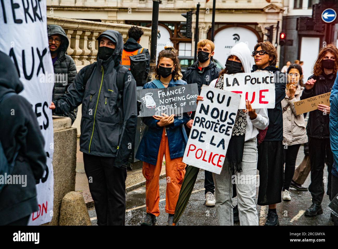 London, United Kingdom - July 14th 2023 Vigil for Nahel Merzouk outside ...