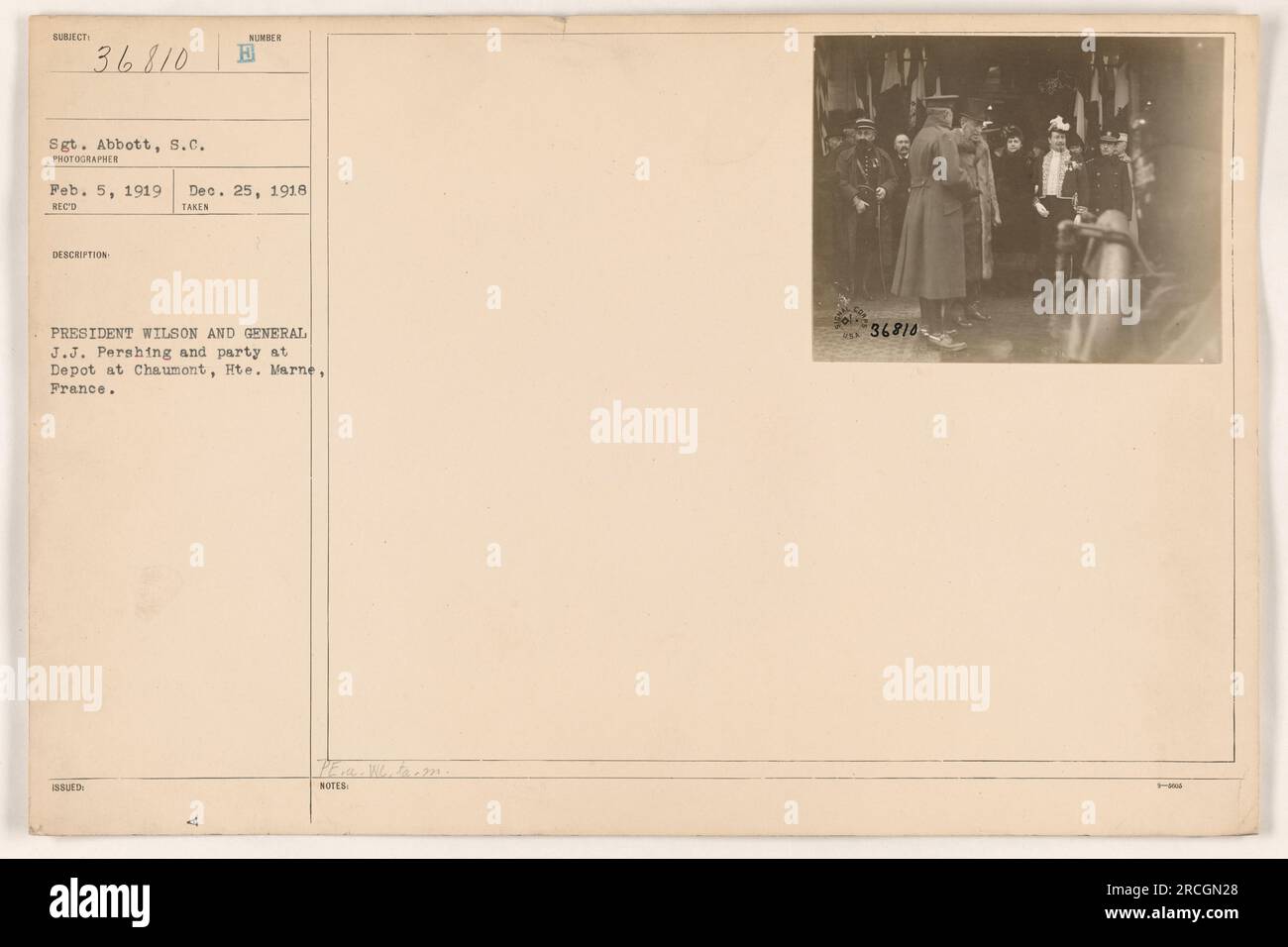 President wilson and general pershing photo hi-res stock photography ...
