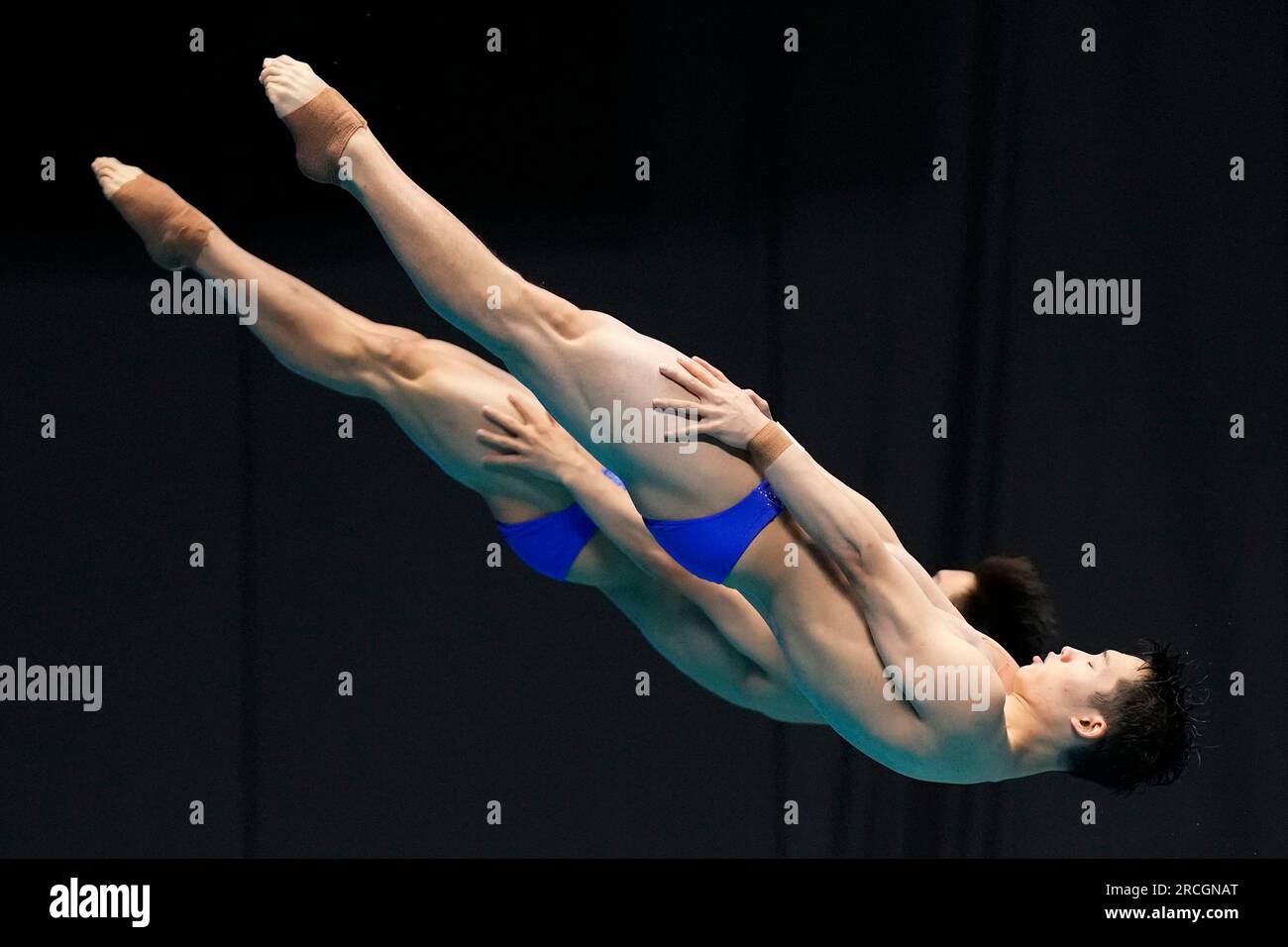 =Long Daoyi and Wang Zongyuan of China competes in the Men's diving 3m ...