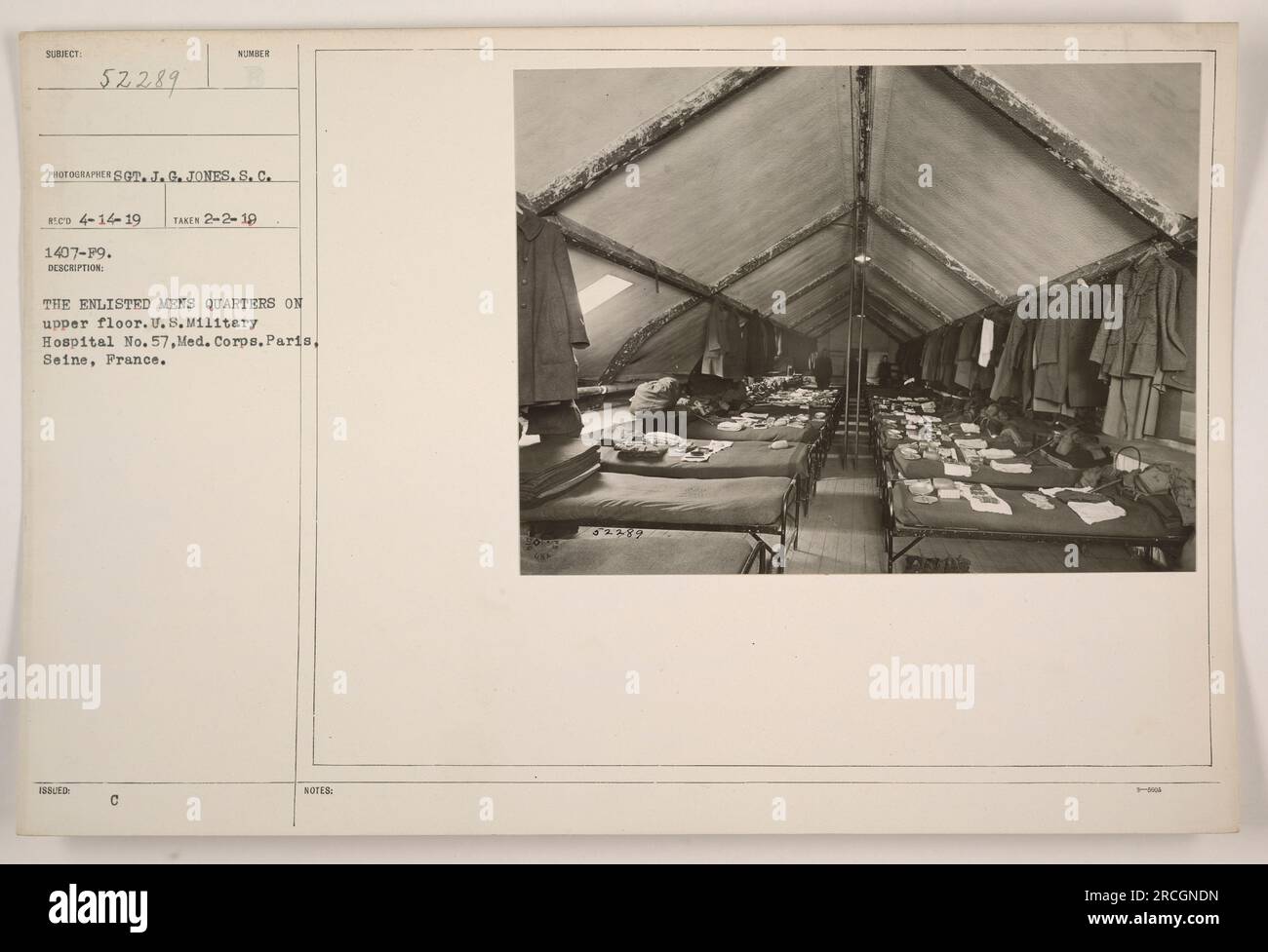 Enlisted men's living quarters on the upper floor of U.S. Military ...