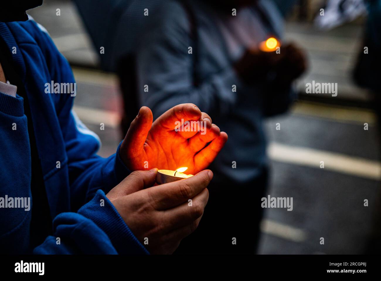 London, United Kingdom - July 14th 2023 Vigil for Nahel Merzouk outside ...