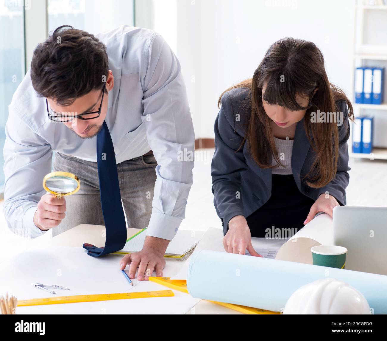 The engineers working on new project Stock Photo - Alamy