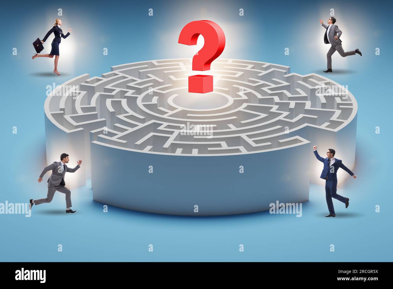 Woman thinking and find way idea hi-res stock photography and images ...