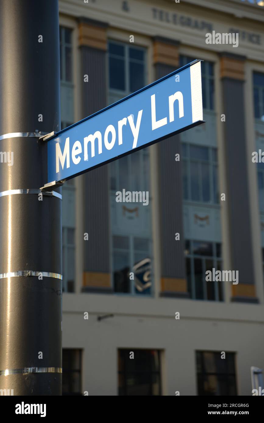 Memory lane street sign hi-res stock photography and images - Alamy