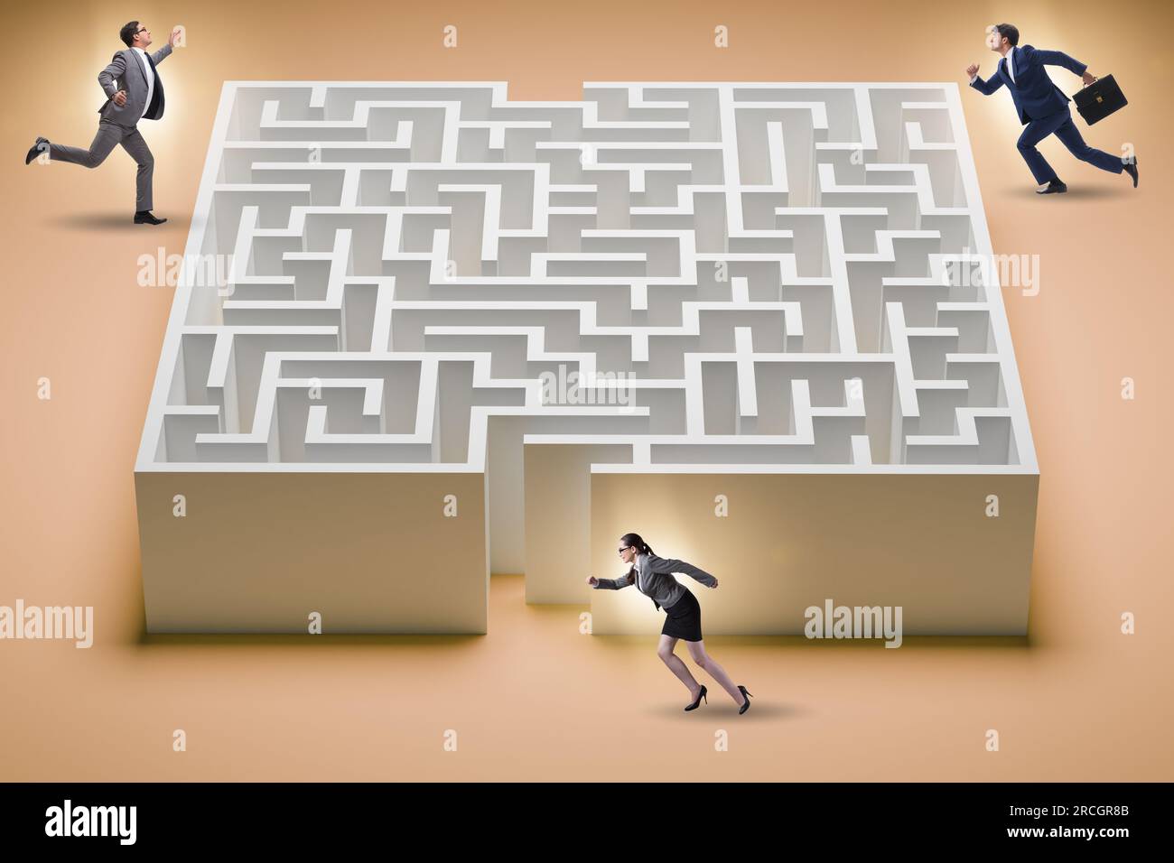 Woman thinking and find way idea hi-res stock photography and images ...