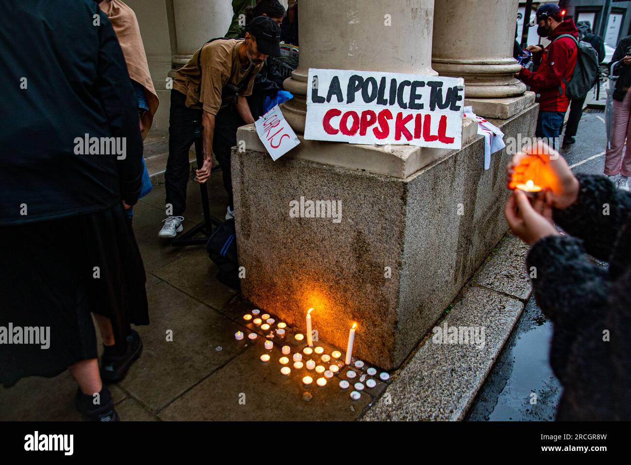 London, United Kingdom - July 14th 2023 Vigil for Nahel Merzouk outside ...
