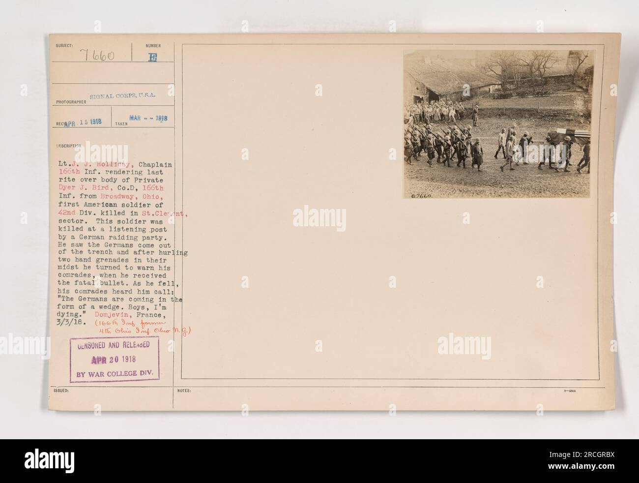 166th regiment infantry hi-res stock photography and images - Alamy