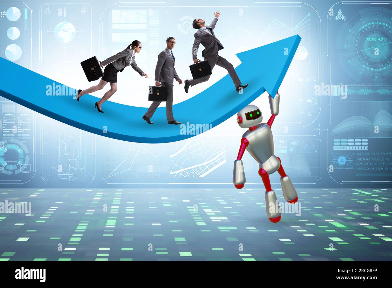 Artificial intelligence helping support the economic growth Stock Photo ...