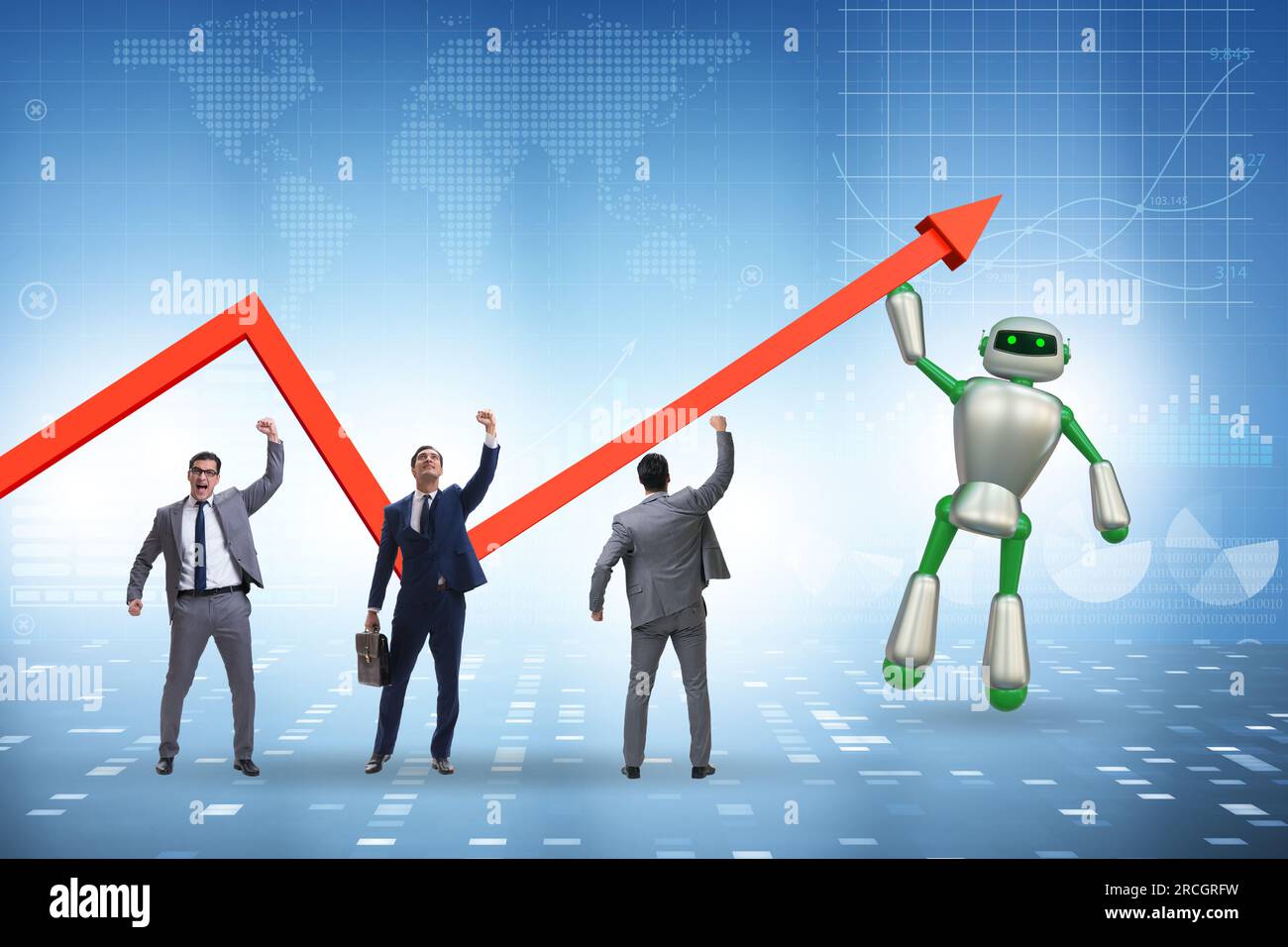 Artificial intelligence helping support the economic growth Stock Photo ...