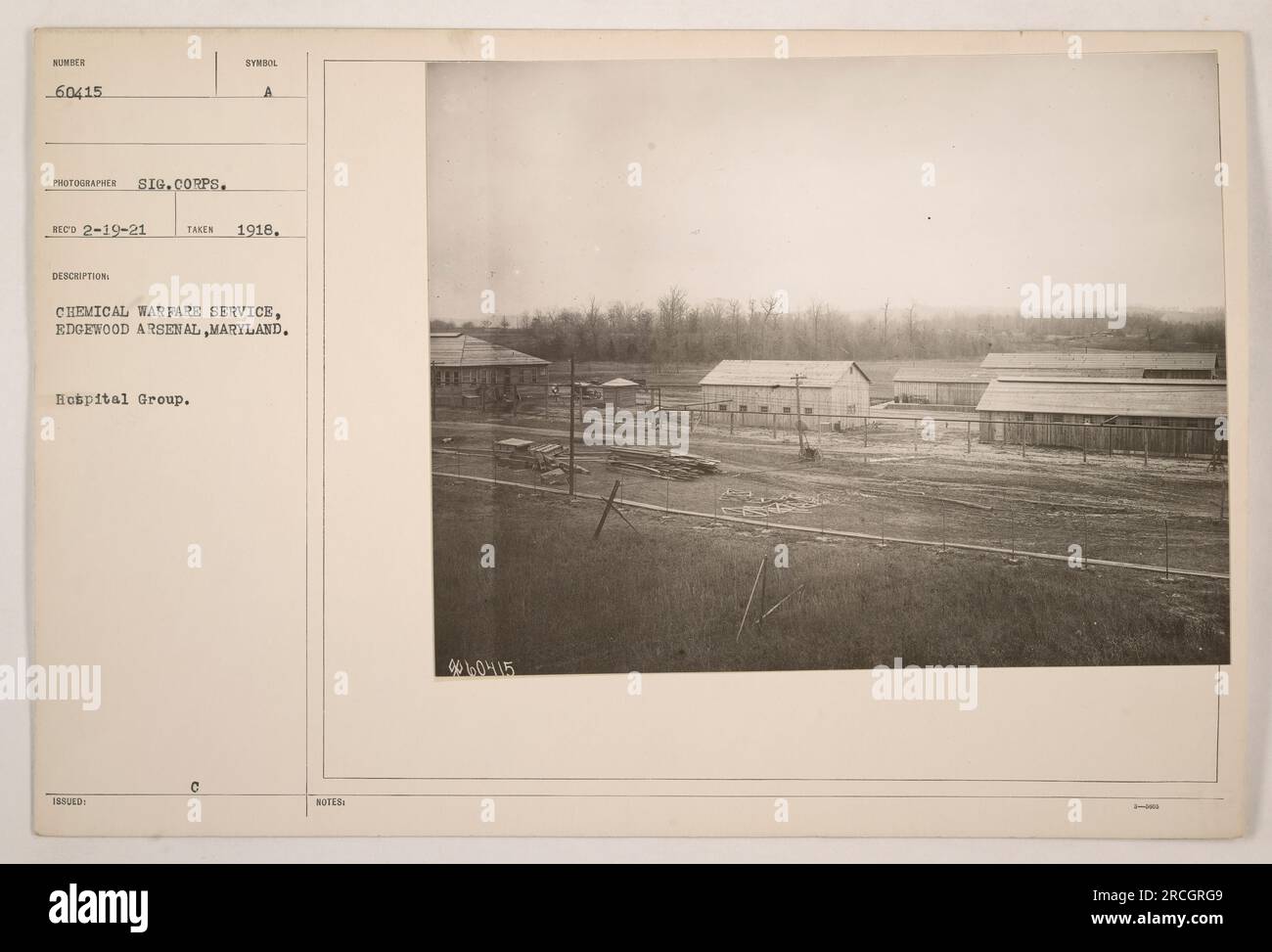 A hospital group from the Chemical Warfare Service at Edgewood Arsenal ...