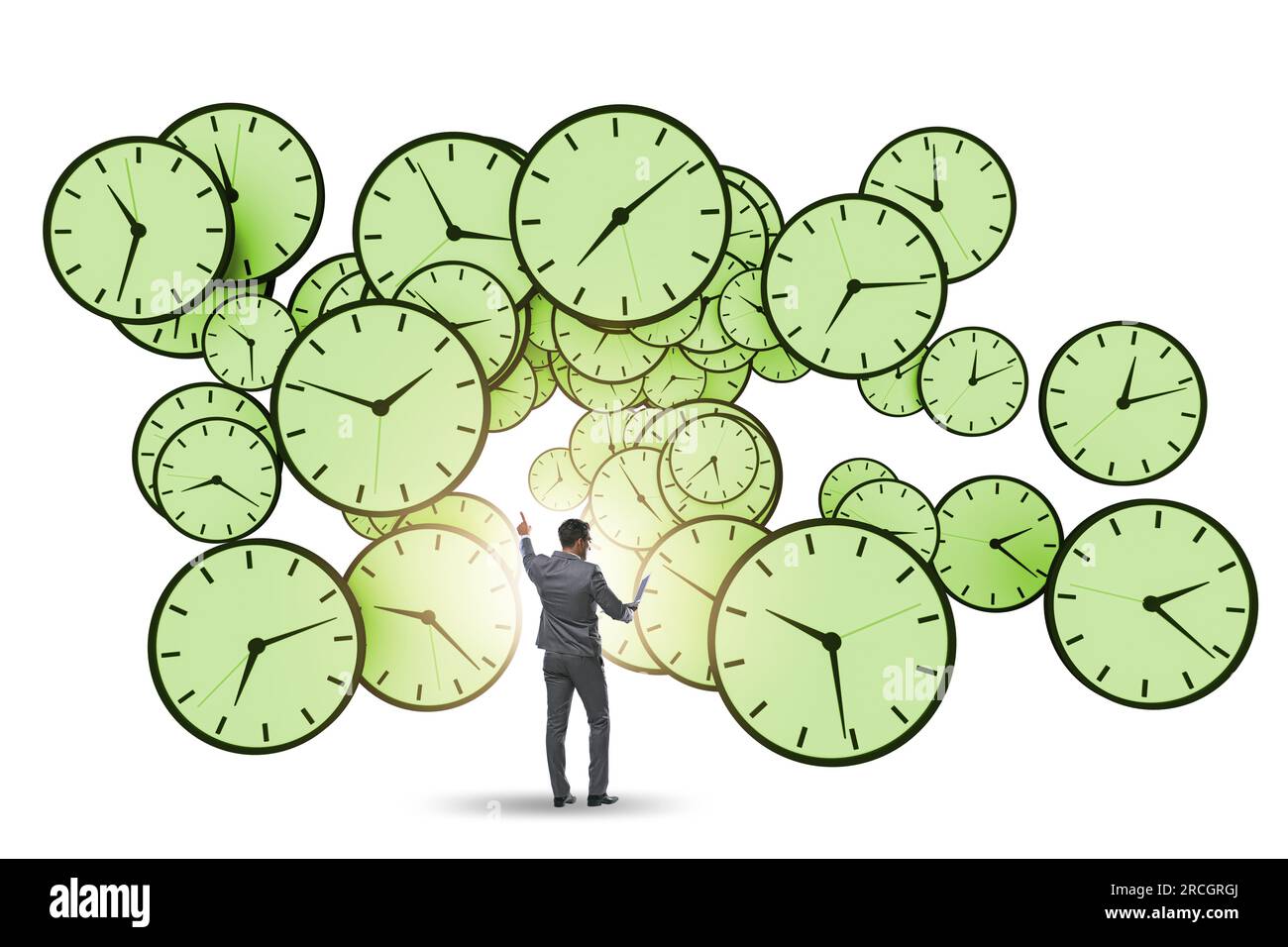 Time management concept with the businessman Stock Photo - Alamy