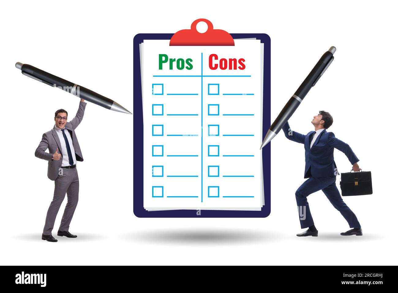 Concept of the choosing pros and cons Stock Photo - Alamy