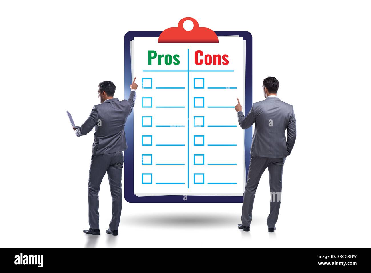 Concept of the choosing pros and cons Stock Photo - Alamy