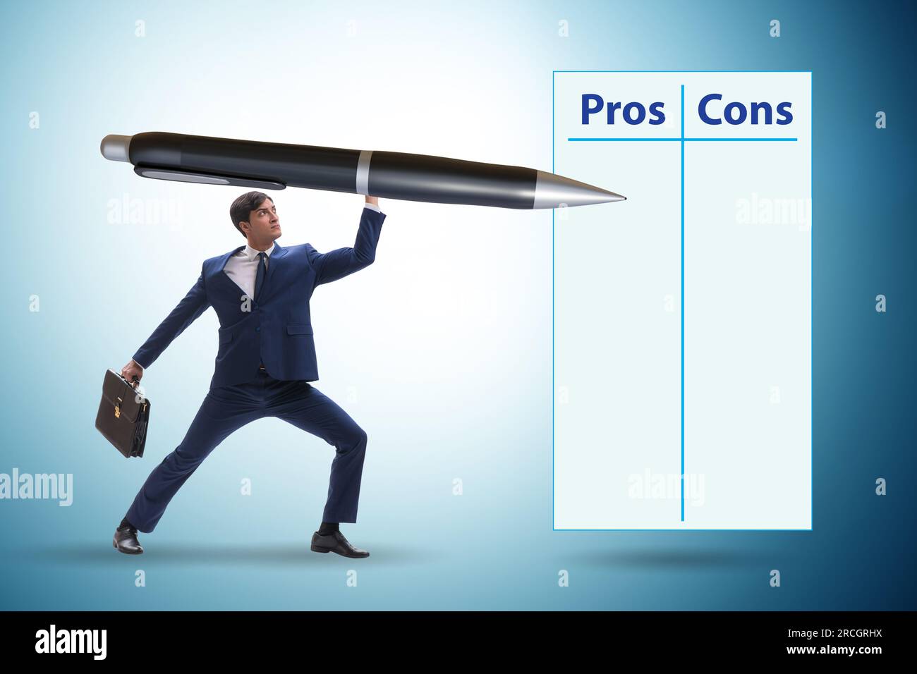 Concept of the choosing pros and cons Stock Photo - Alamy
