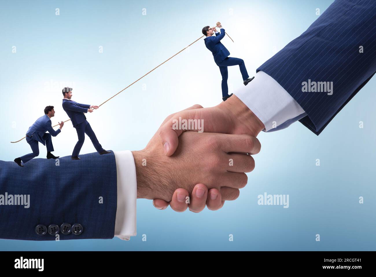 Concept of the teamwork and mutual support Stock Photo - Alamy