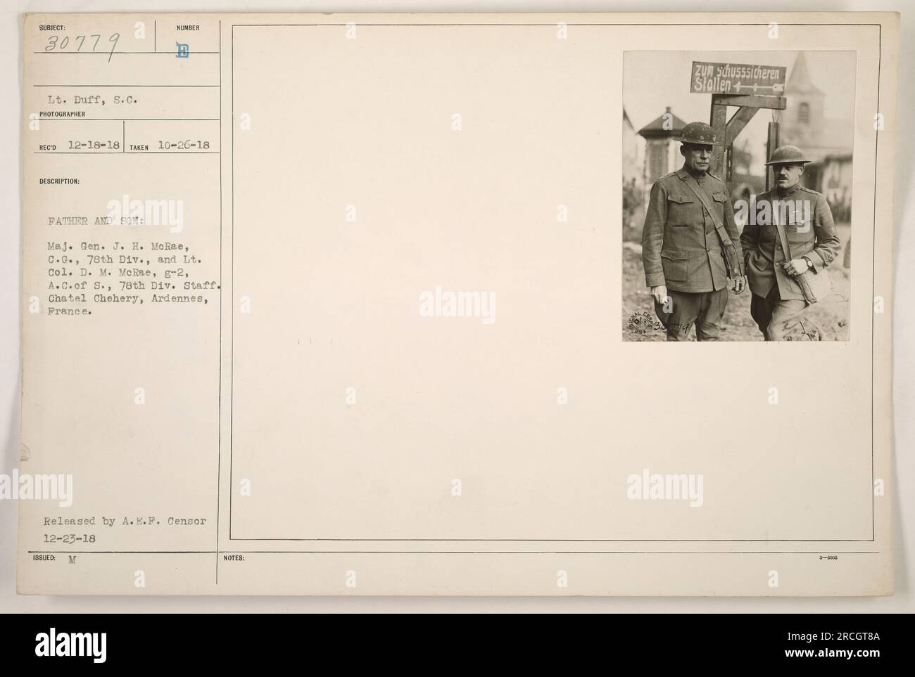 Lt col mcrae photograph hi-res stock photography and images - Alamy
