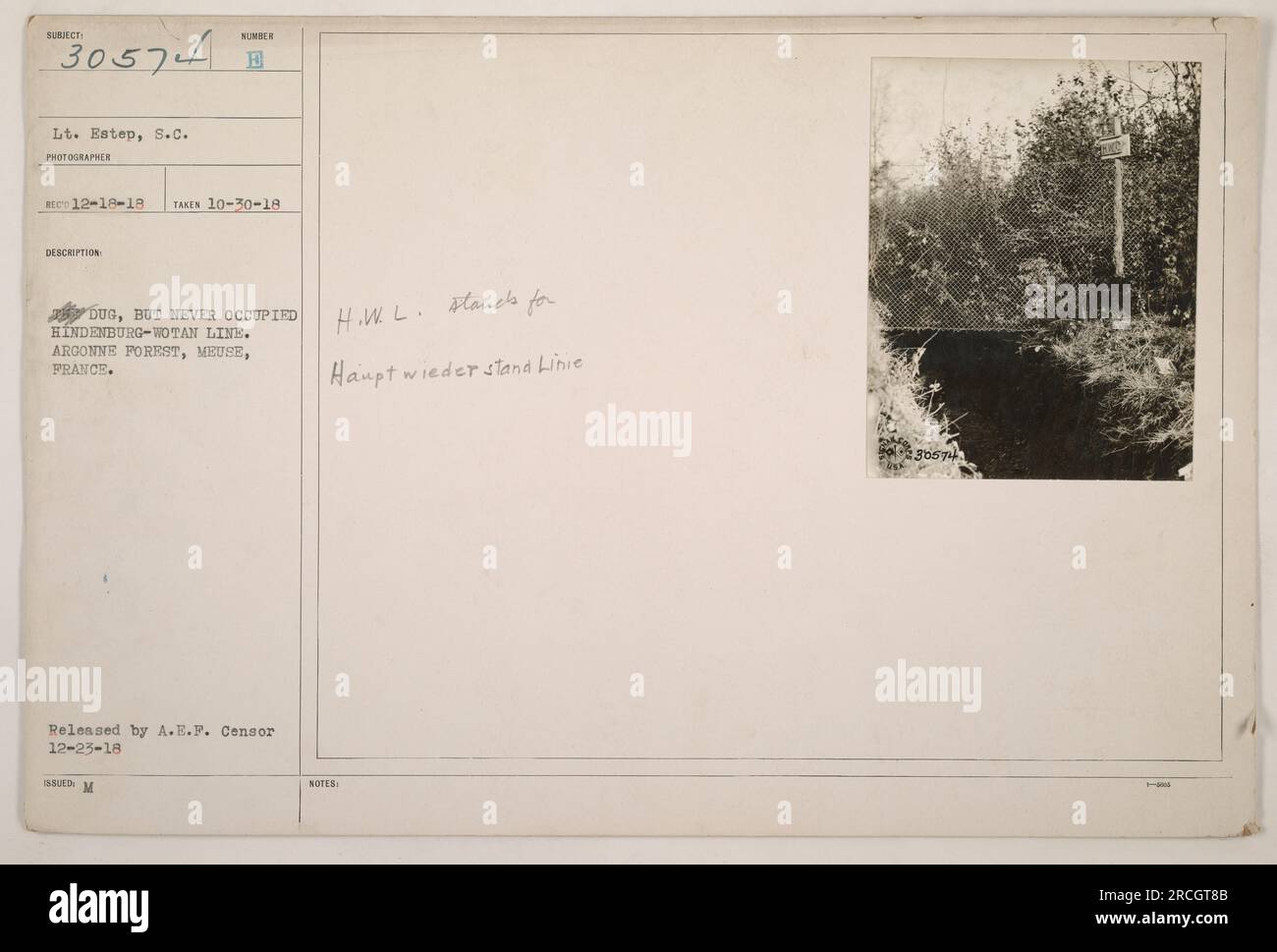 A photograph showing Lieutenant Estep standing near an unfinished ...