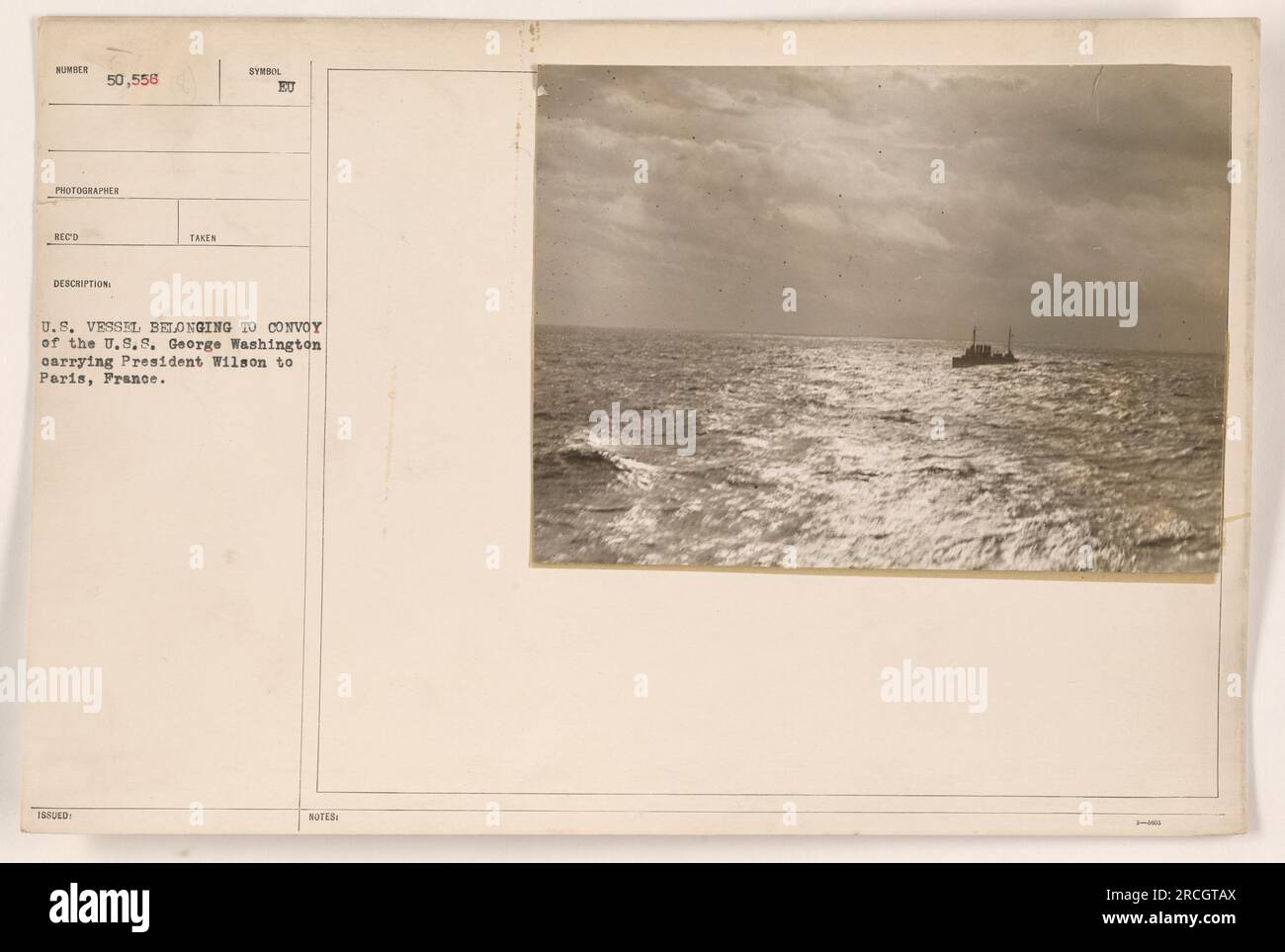 U.S. vessel belonging to the convoy of the U.S.S. George Washington ...