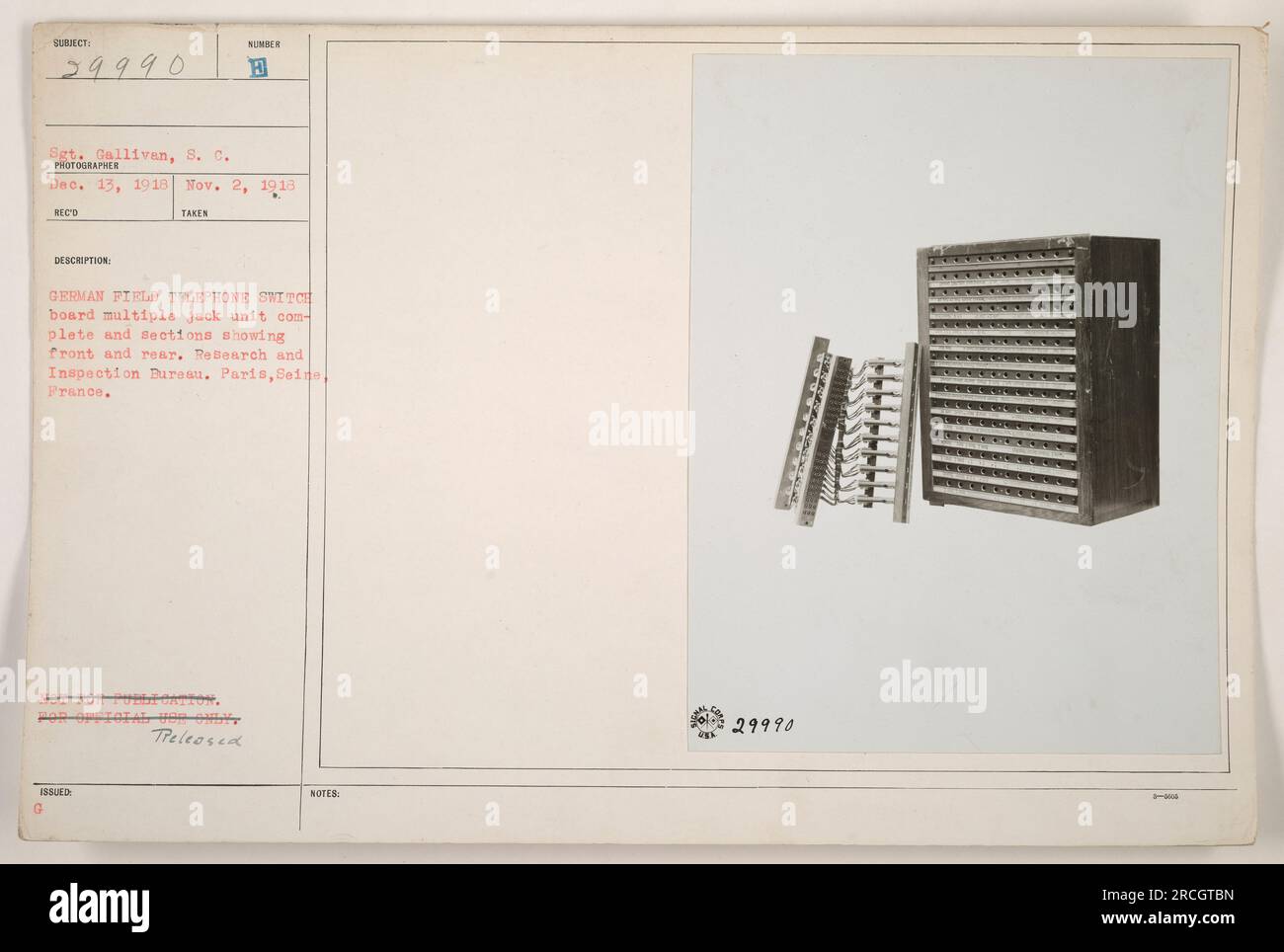 German Field Telephone Switchboard multiple jack unit complete and ...