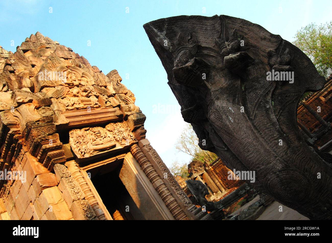 Ancient naga or antique naka statue in Prasat Hin Phanom Rung Stone ...