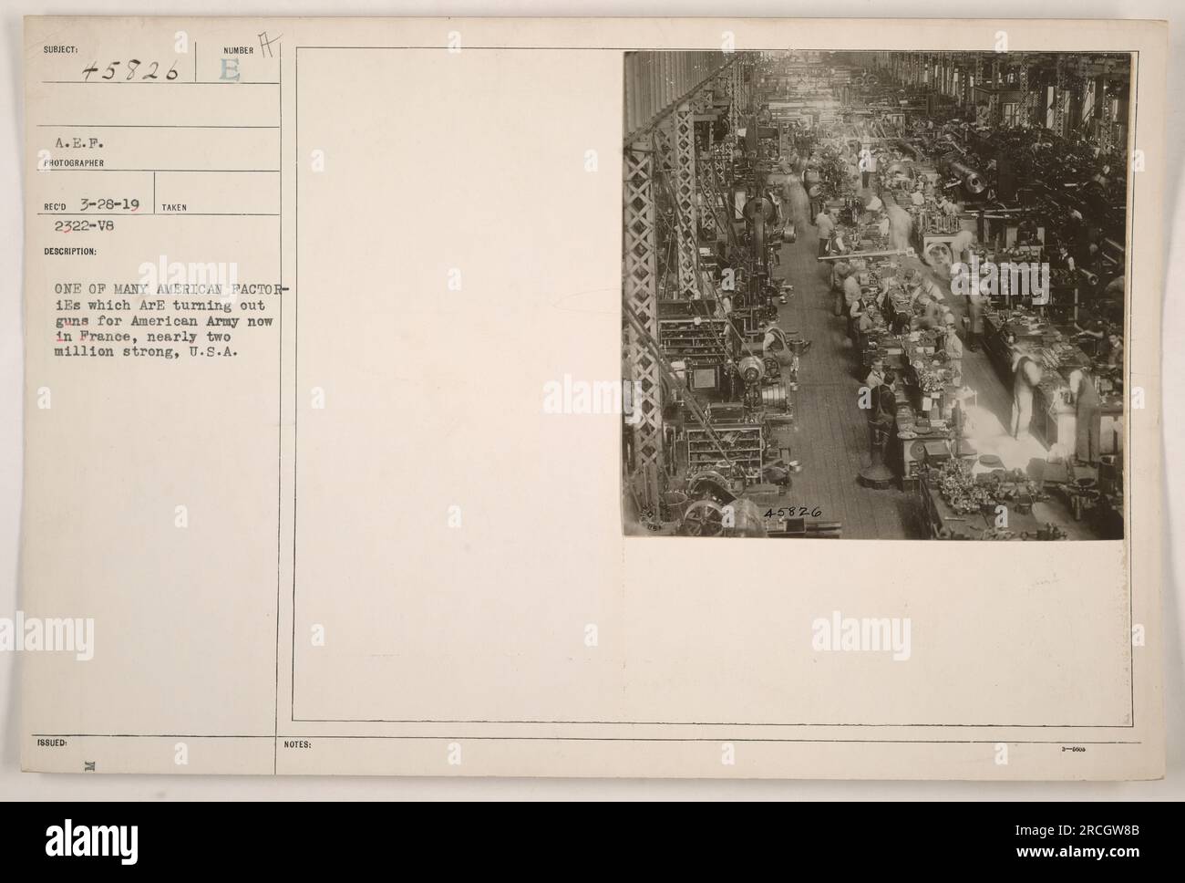 An American factory producing guns for the American Army during World ...