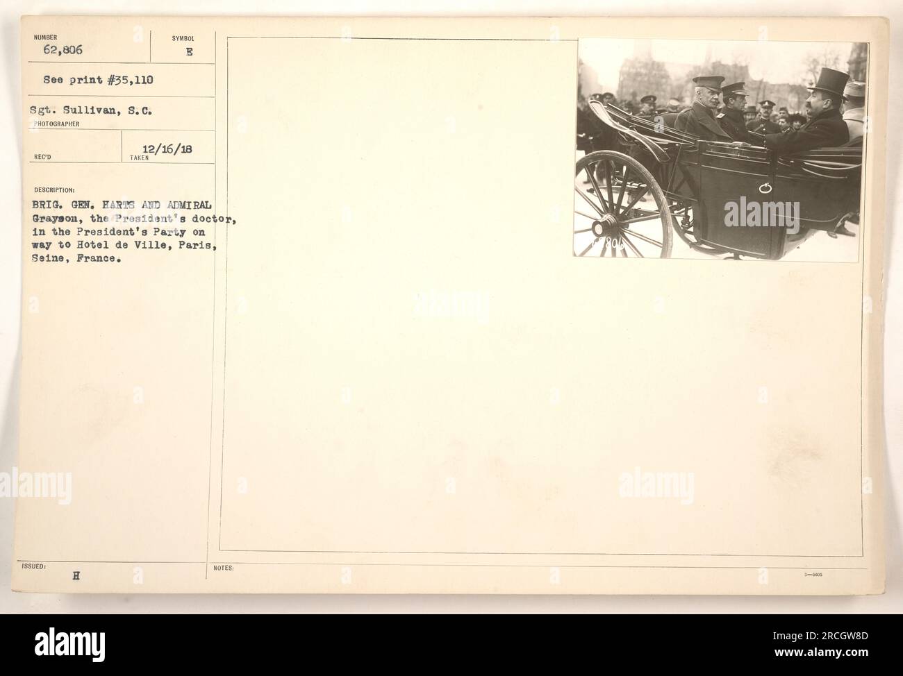 Brig. Gen. Harts and Admiral Grayson are seen in the President's party ...