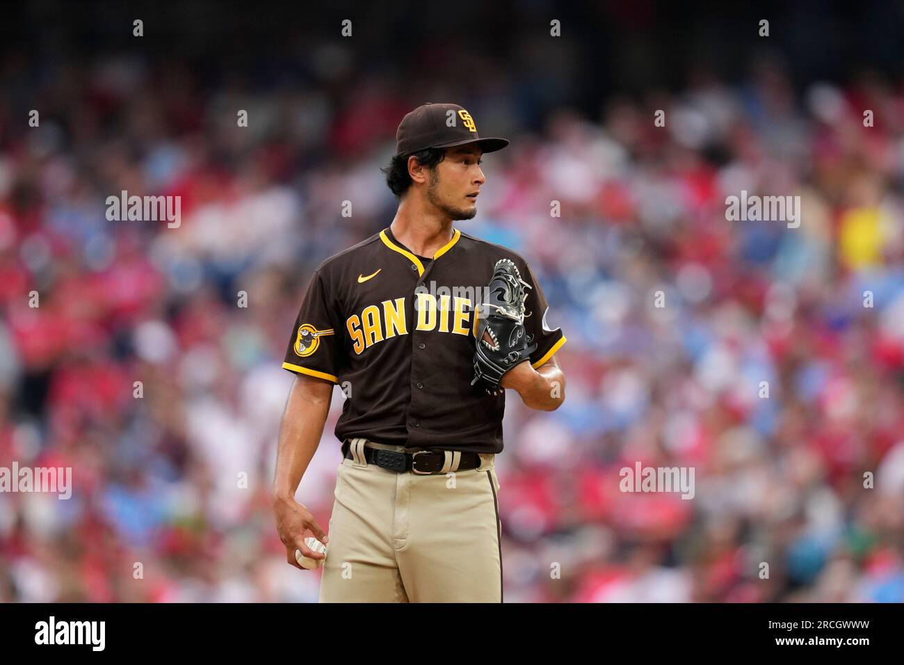 San Diego Padres' Yu Darvish plays during a baseball game, Friday, July ...