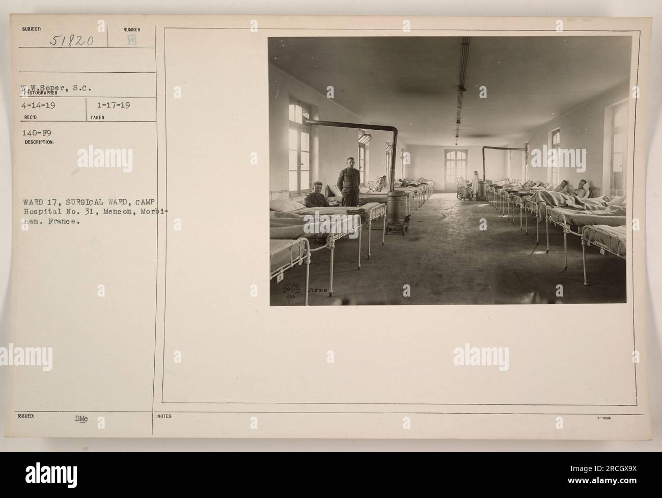 American soldiers receiving treatment in Ward 17 of Camp Hospital No ...