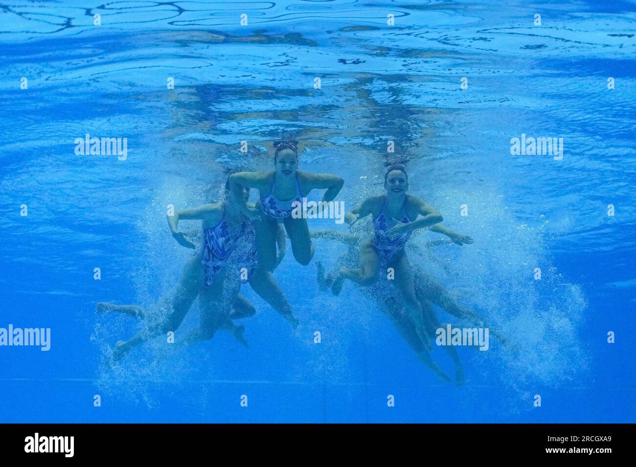 Australia team competes in the team acrobatic of artistic swimming at ...