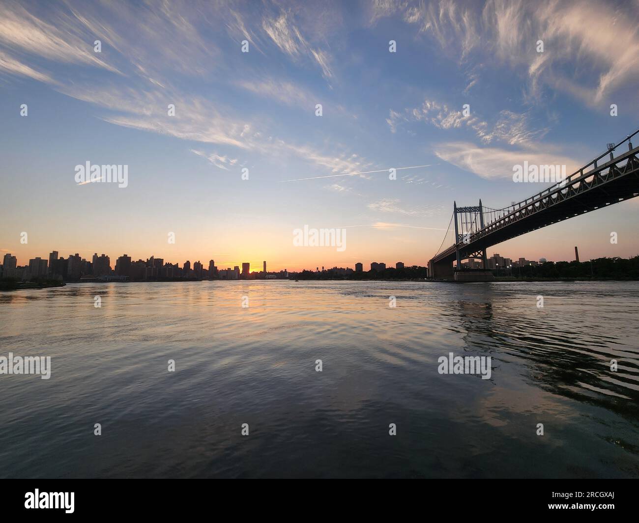 A landscape scenery of New York City with cities, metropolitan area ...