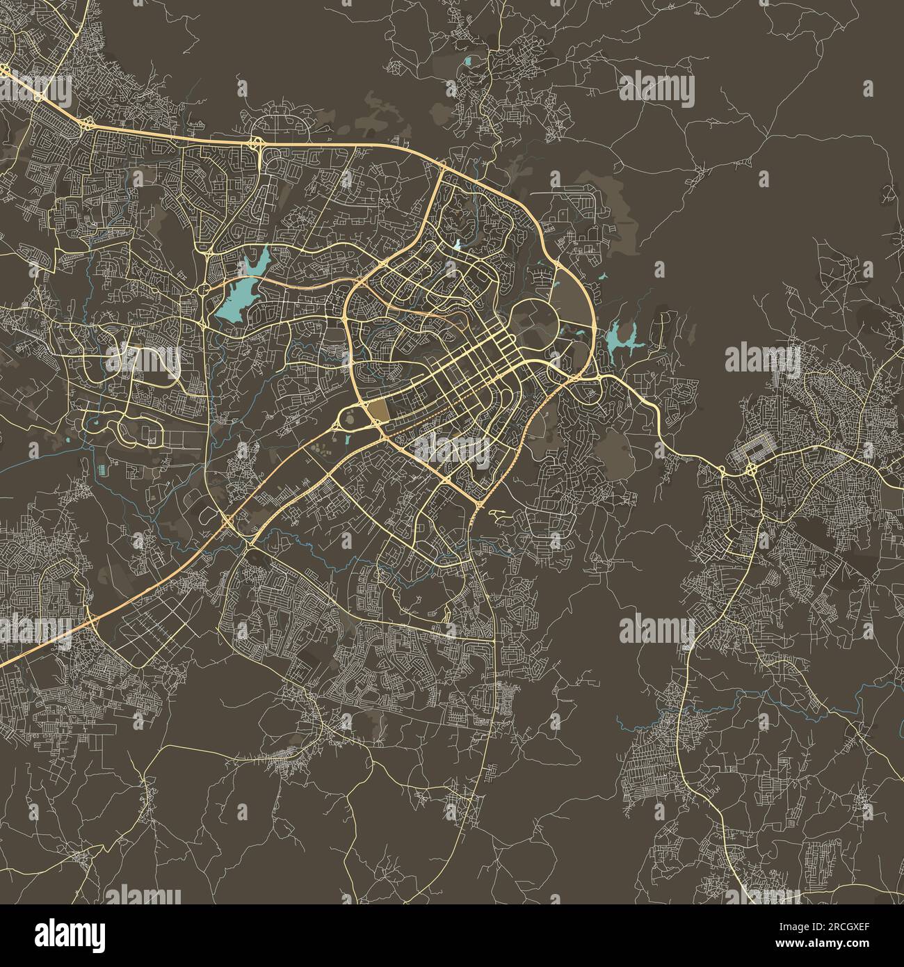 Vector Map of Abuja, Nigeria Stock Vector Image & Art - Alamy