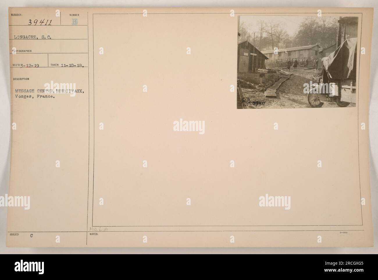 Soldiers at the Benoitvaux message center in Vosges, France during ...