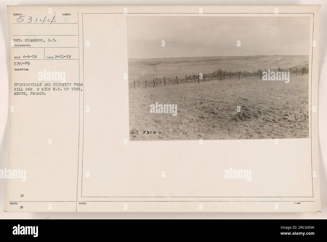 "Epinonville and vicinity captured from Hill 248, located 2 kilometers ...