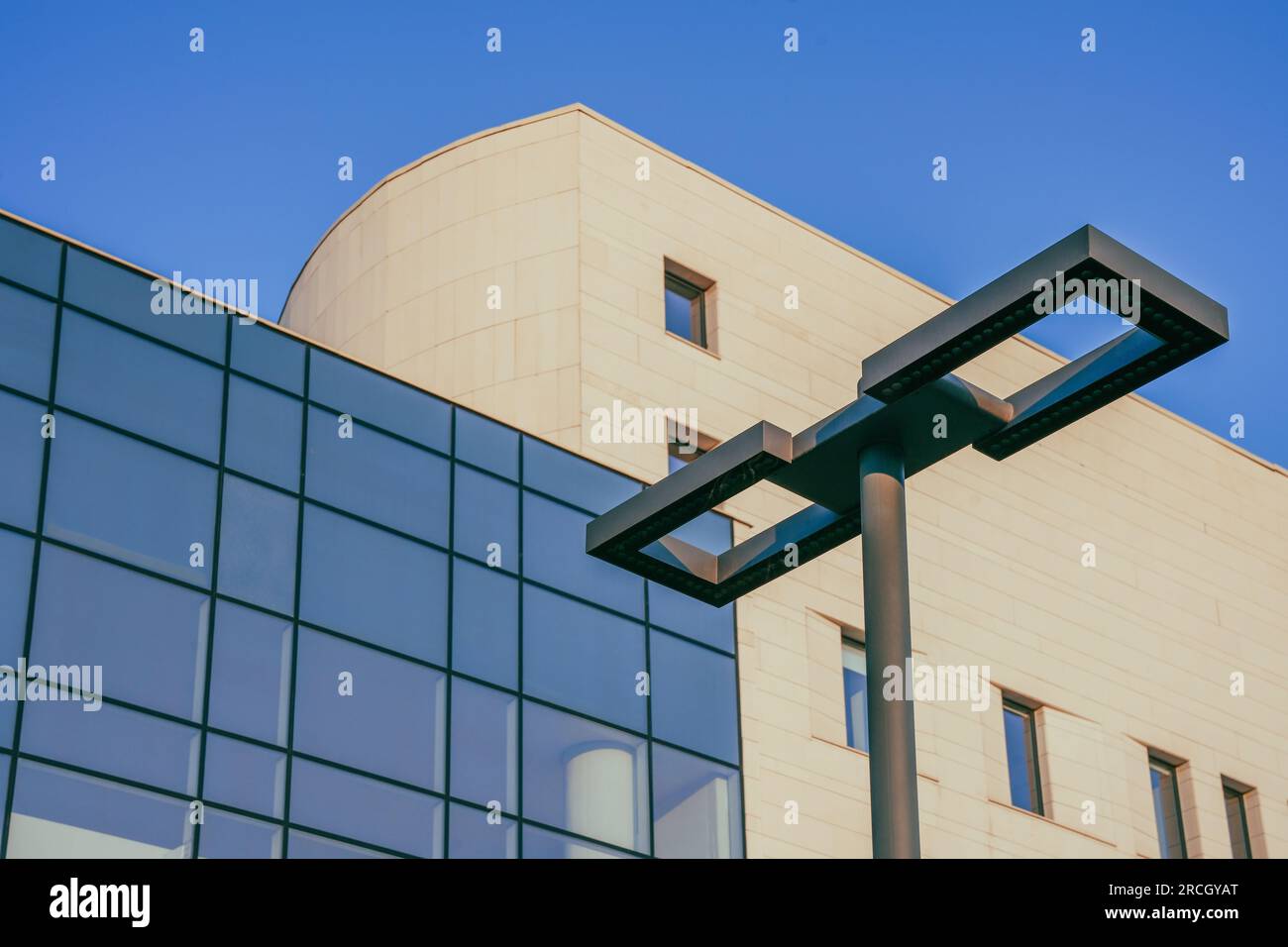 Modern LED luminaire for street lighting. Architectural design Stock ...