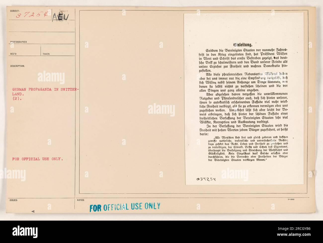German propaganda during world war one hi-res stock photography and ...