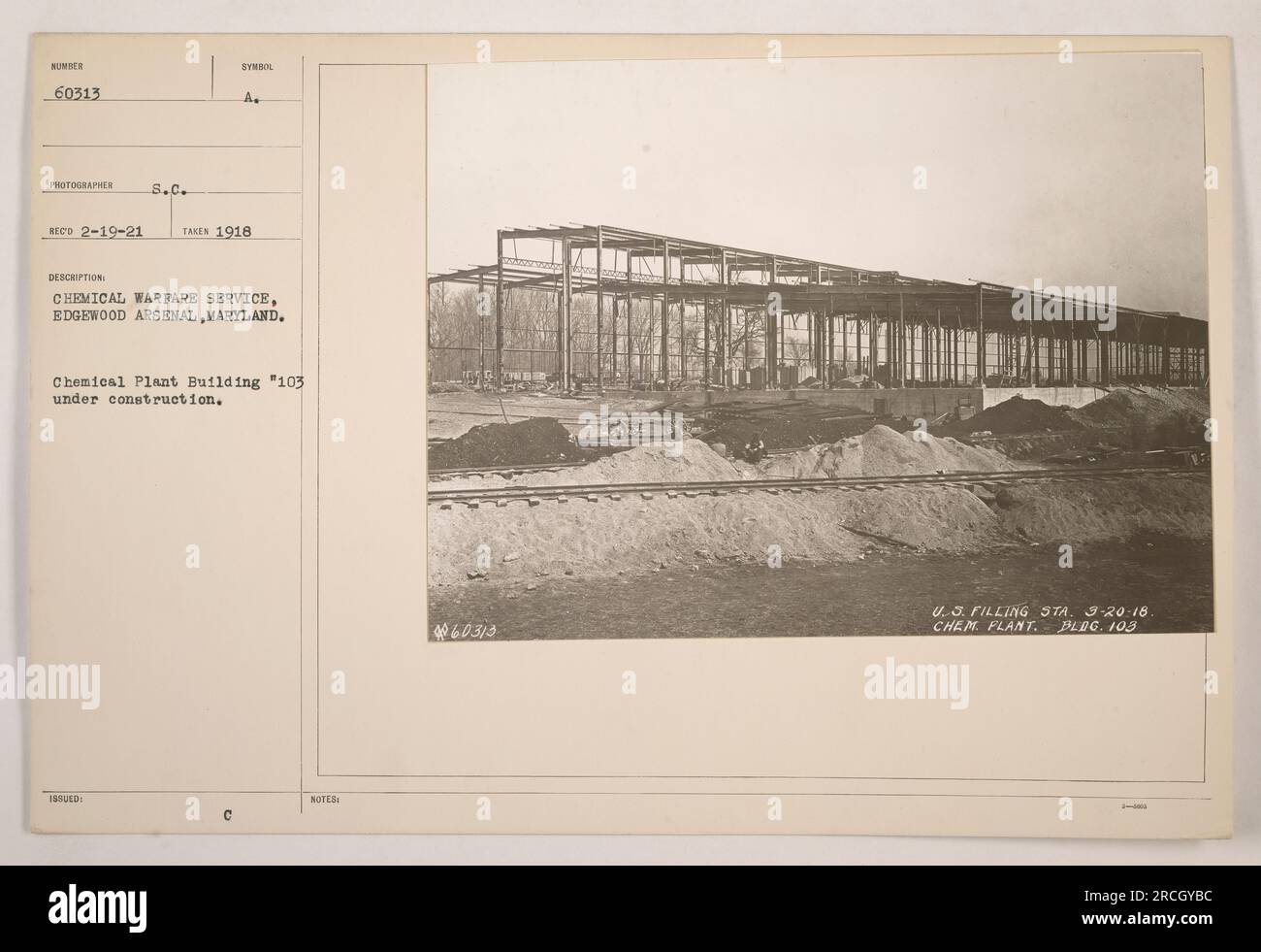 Construction of Chemical Plant Building #103 at Edgewood Arsenal ...