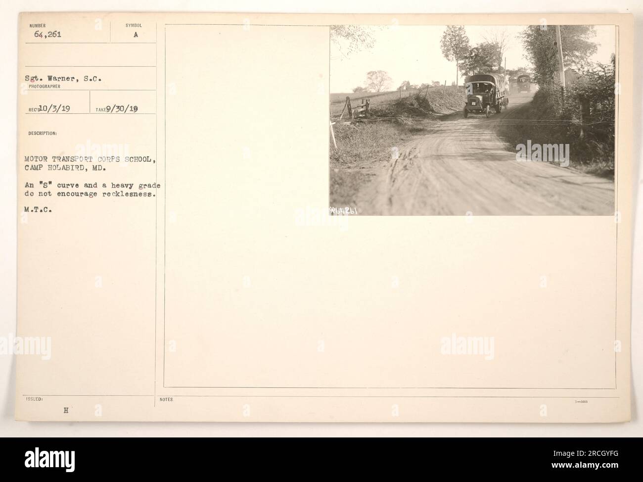 Soldiers navigating a difficult road with an "S" curve and a steep ...