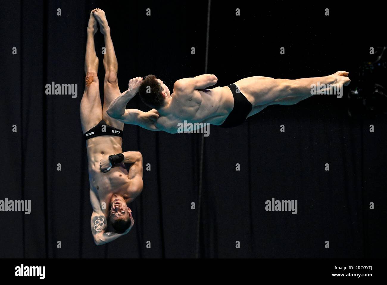 Fukuoka, Japan. 15th July, 2023. Timo Barthel and Lars Rudiger of ...