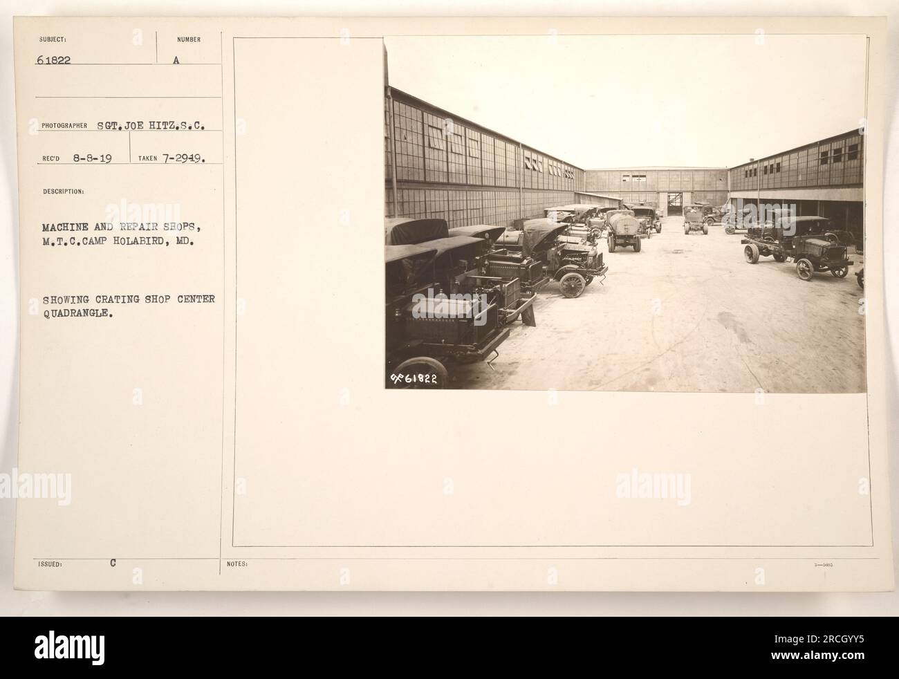 Image shows the crating shop in the center quadrangle of the Machine ...