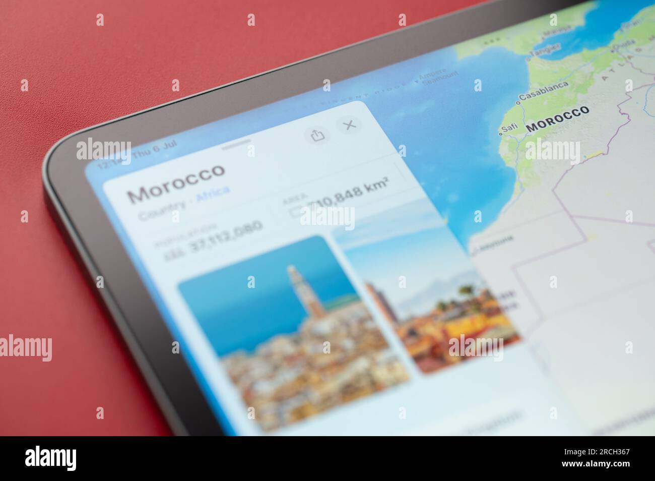 morocco on a map of north africa