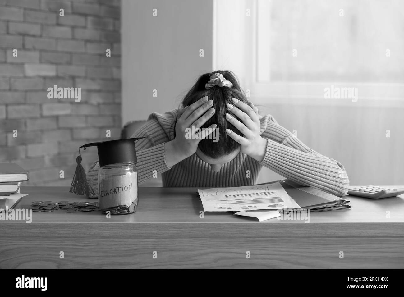 Budget concept glass bank Black and White Stock Photos & Images - Alamy