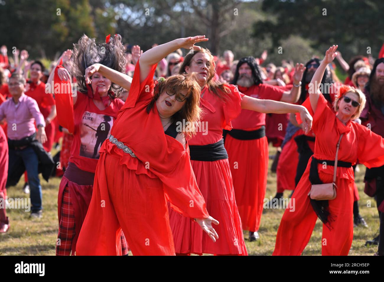Sydney, Australia. 15th July, 2023. Kate Bush fans gather to dance to ...