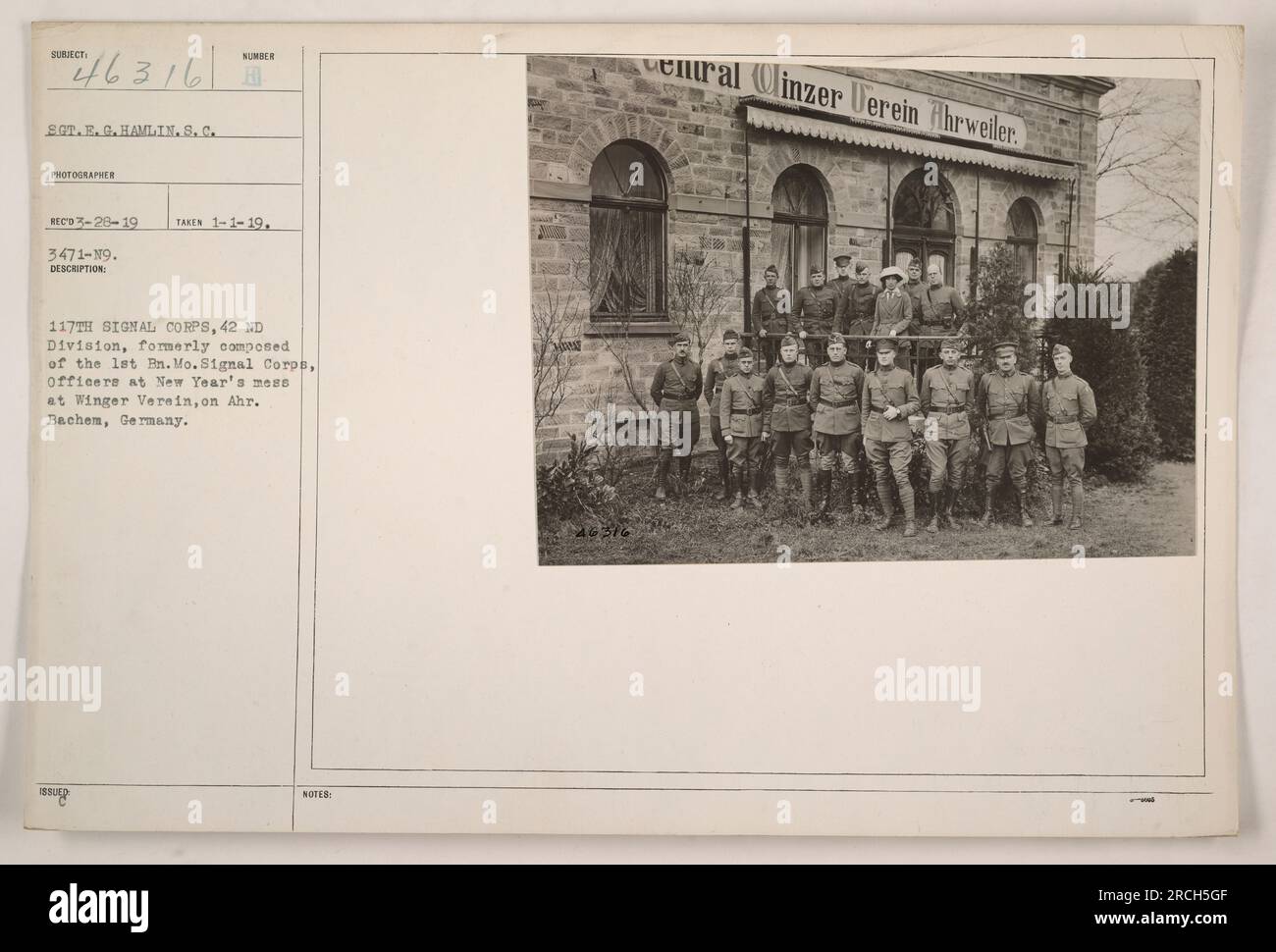 117th signal corps description hi-res stock photography and images - Alamy