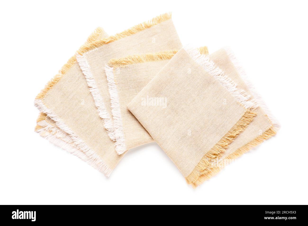 Set of clean napkins on white background Stock Photo - Alamy
