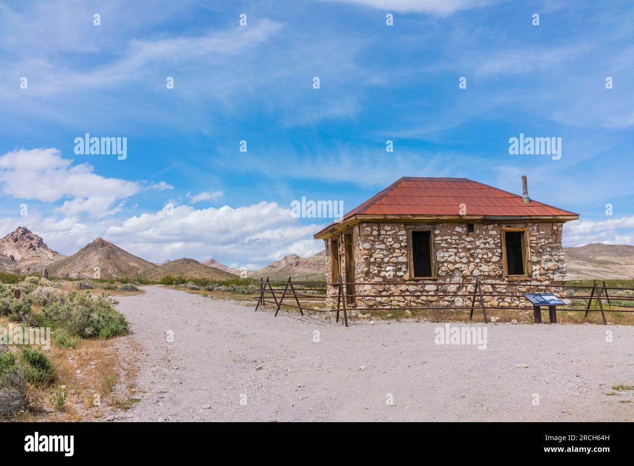 Extant rock house in Rhyolite ghost town believed to be either a miner ...