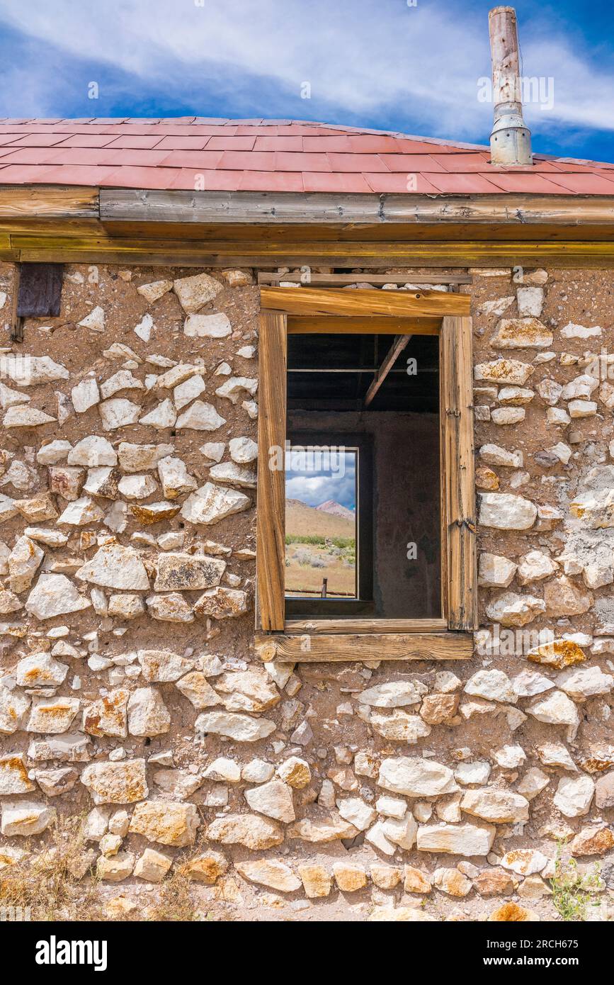 Extant rock house in Rhyolite ghost town believed to be either a miner ...